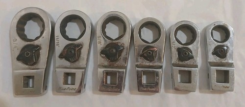 Set Of (6) BFCR BLUE-POINT 3/8" Drive 12-Point Ratcheting Crowfoot ...