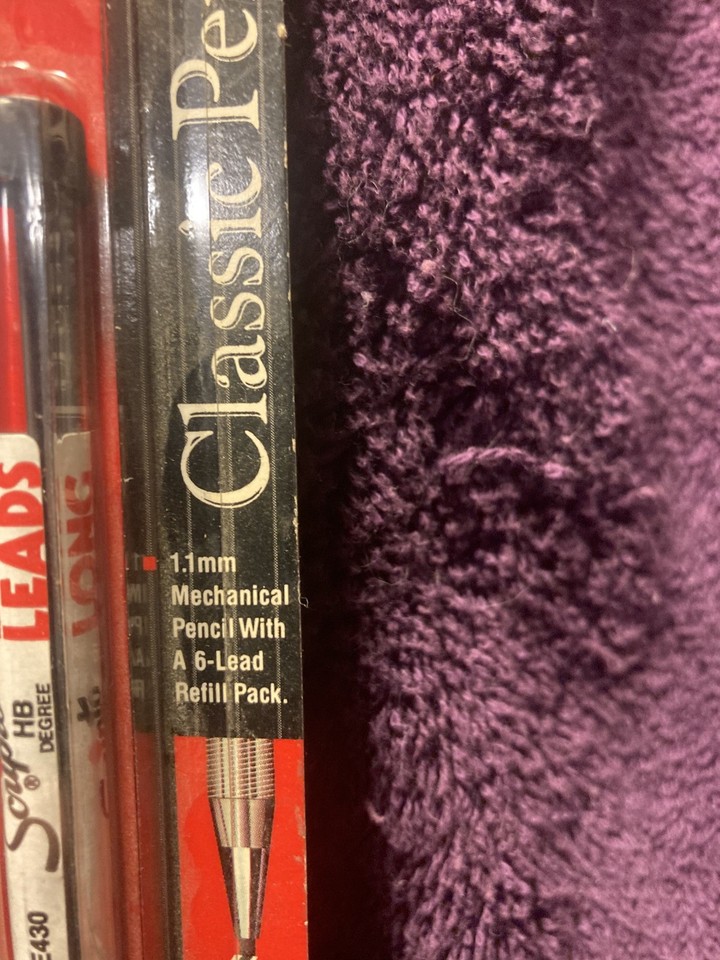 Vintage 1991 blue Scripto mechanical pencil in original display package ...