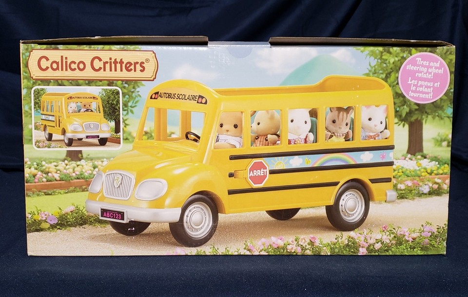 Calico Critters Sylvanian Families School Bus Children 7 Elementary NIB ...