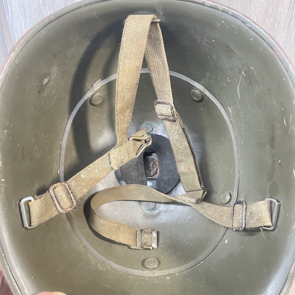 WWII WW2 M1 Military Army Helmet Front Seam 57-61 | eBay