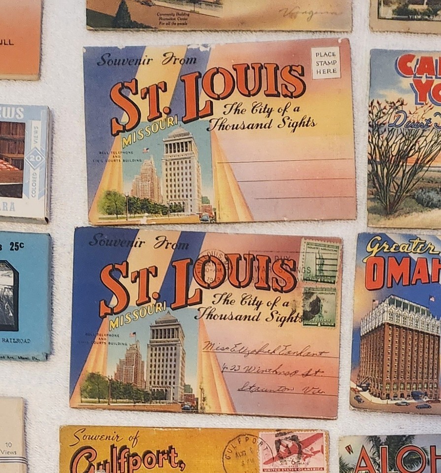 27 Vintage 1940s 1950s Souvenir Folders USA Cities Booklets Postcards ...