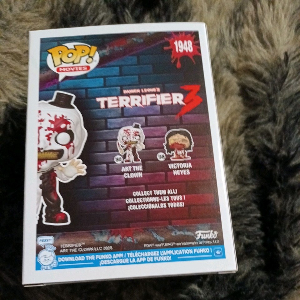 Funko Pop Terrifier 3 Art The Clown (with Knife) 1948 Bloody Exclusive ...