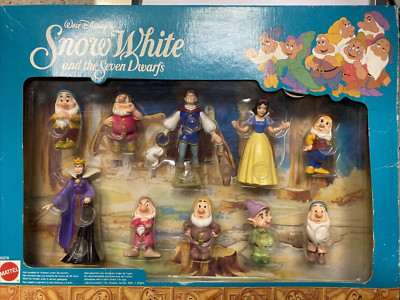 Snow White Set, Prince, Queen And The 7 Dwarfs Mattel Disney 1993 New ...