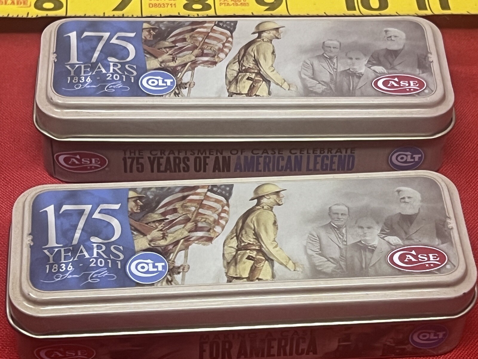 Case XX Colt Knife CASES ONLY For 175th Year Anniversary - FOUR EMPTY ...