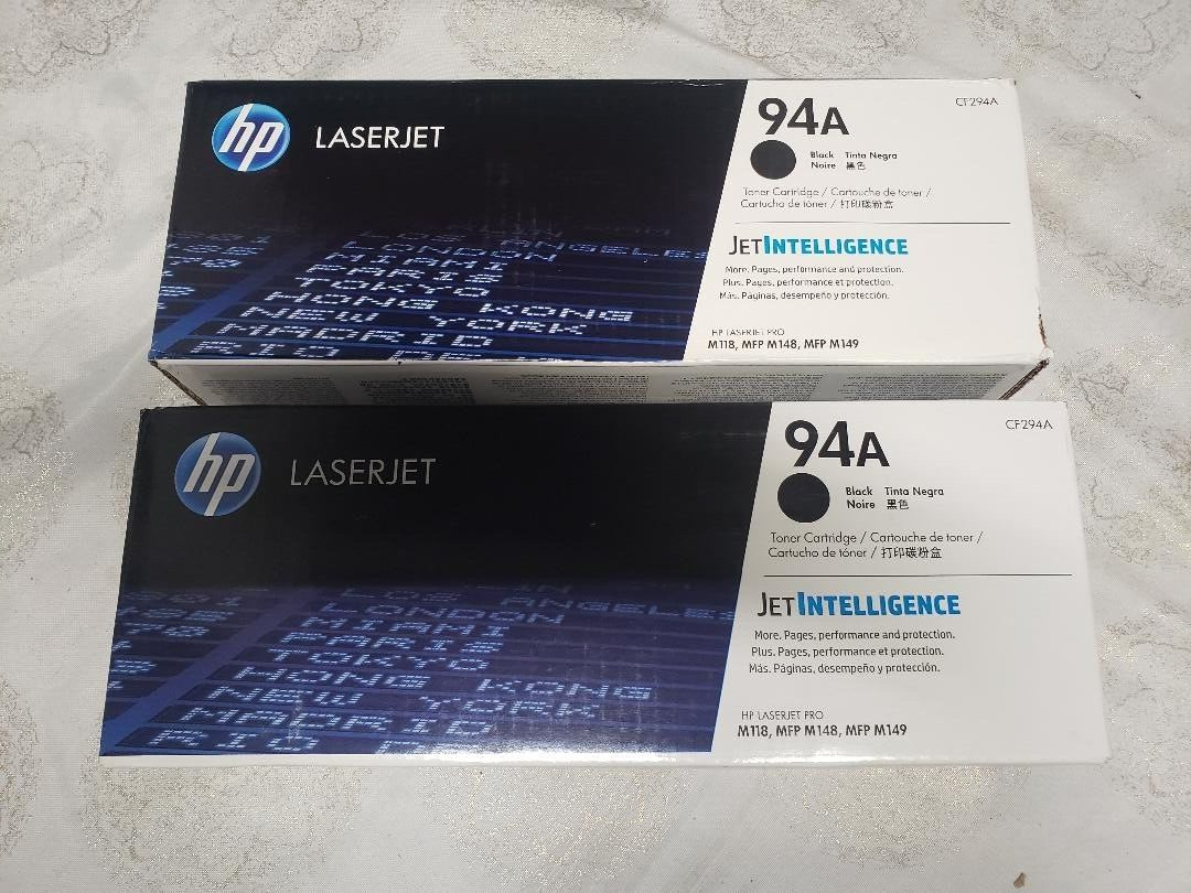 Lot of ( 2 ) Genuine HP CF294A Black LaserJet 94A Toner Cartridge - New ...