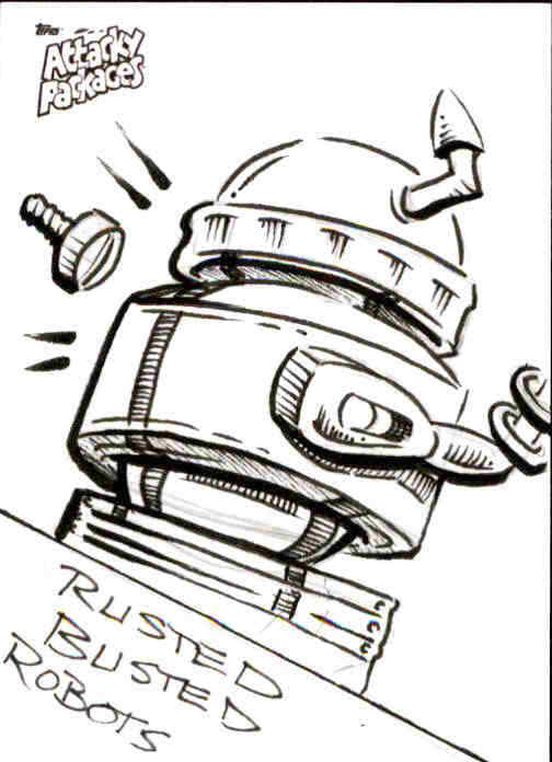 2020 Topps Mars Attacks Wacky Packages Series 4 Sketch 1/1 Rusted ...