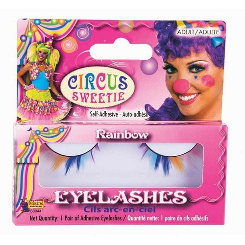 Circus Sweetie Rainbow Eyelashes clown costume fantasy club wear stage ...