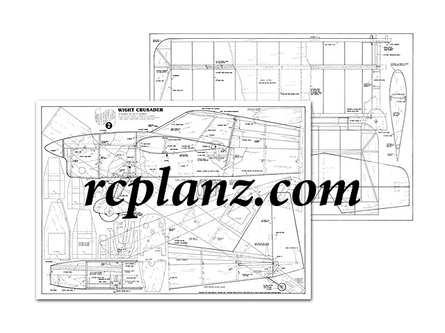 R/C AIRPLANE PLANS & PATTERNS: Wight Crusader 52" Wingspan - .45-.60 ...