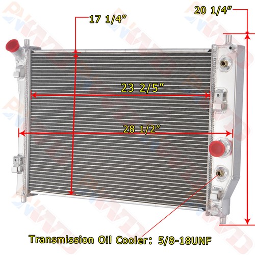 3 Row Aluminum Radiator For 2005-2013 2012 Chevy Corvette C6 6.0L 6.2L ...