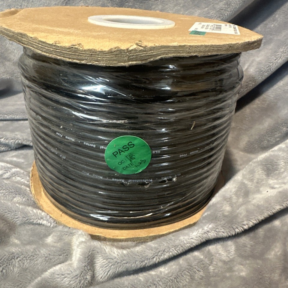 GLS Audio Bulk Microphone Cable 300' Black Mic -300ft Signal Mike Cable ...