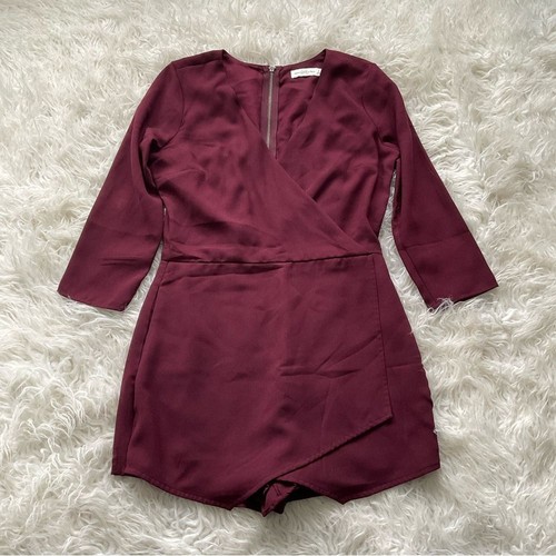 Abercrombie Burgundy Romper | eBay