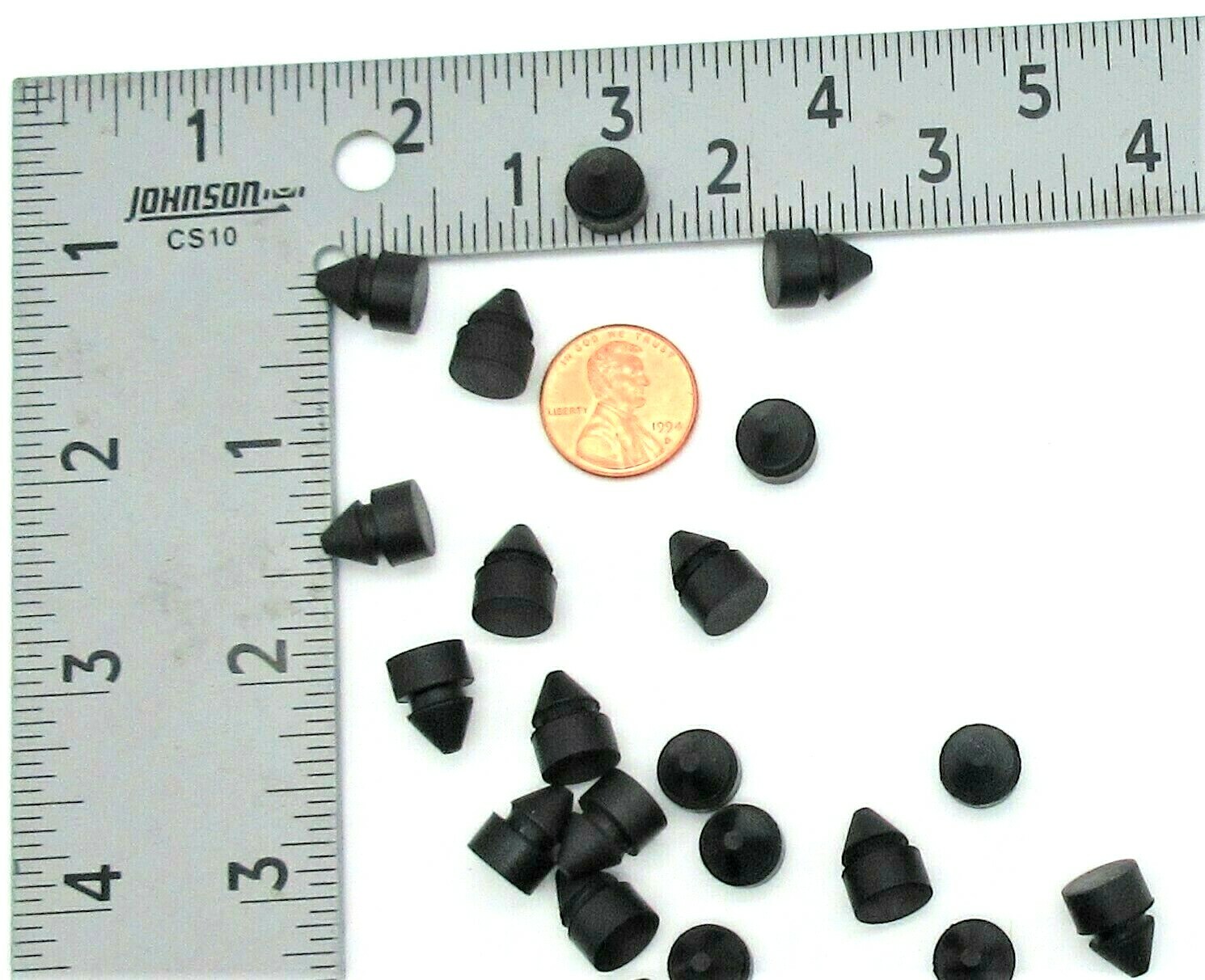 Automotive Push In Rubber Bumpers Pads Stops 1/4" Hole x 3/8” OD X 3/16 ...