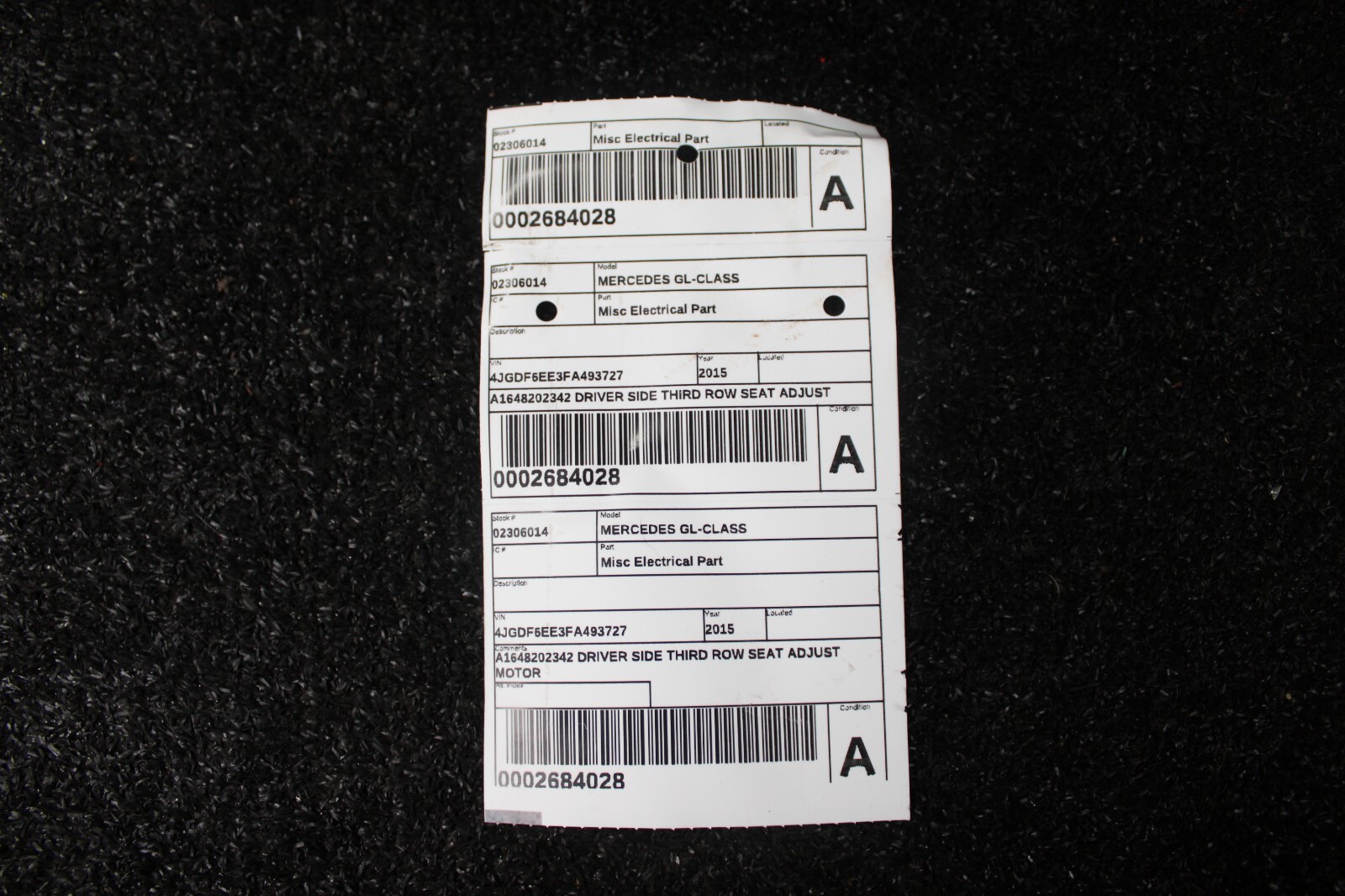 MERCEDES+Gl550+Electrical+Seat+Motor+Third+Row+RH+LH+Rear+2012 ...