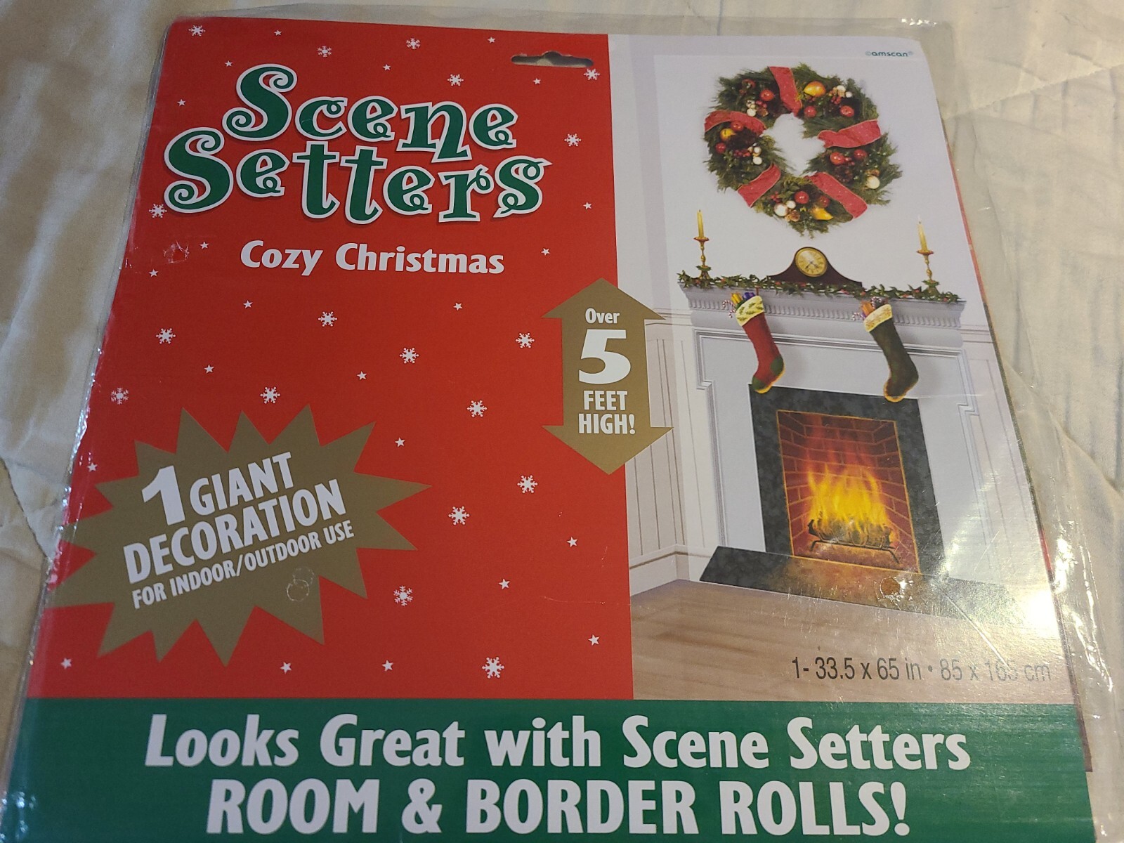 Scene Setters Cozy Christmas 1 Giant Decorations | eBay