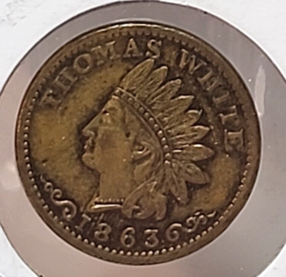 1863 Civil War Token Thomas White Butcher NY AU - UNC JRT 61 | eBay