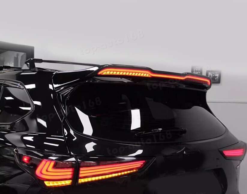 2020-2024 Toyota Highlander Rear Roof Spoiler Wing Glossy Black For ...