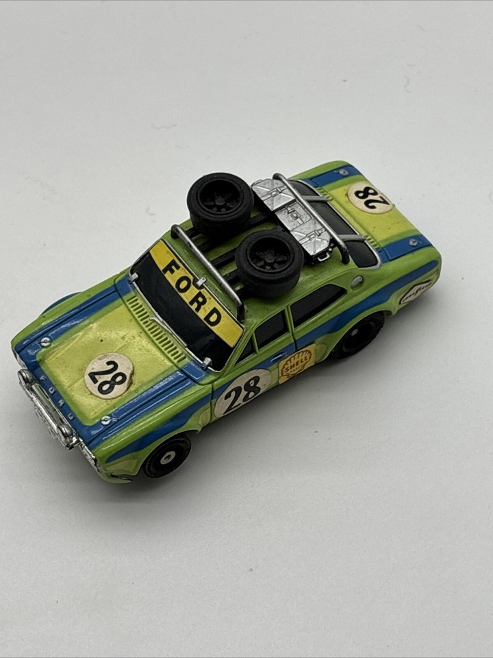 VINTAGE AFX AURORA G-PLUS FORD RALLY ESCORT #28 HO SLOT CAR UNTESTED | eBay