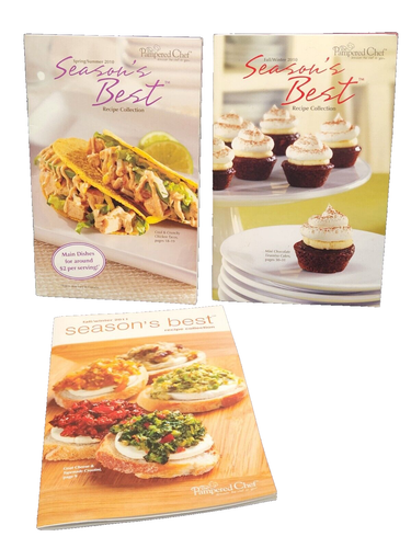 Pampered Chef Seasons Best 3 Recipe Collection Booklets Cookbooks Fall ...
