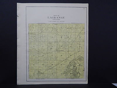 Wisconsin Walworth County Plat Map Lagrange Township 1921 K19#60 | eBay