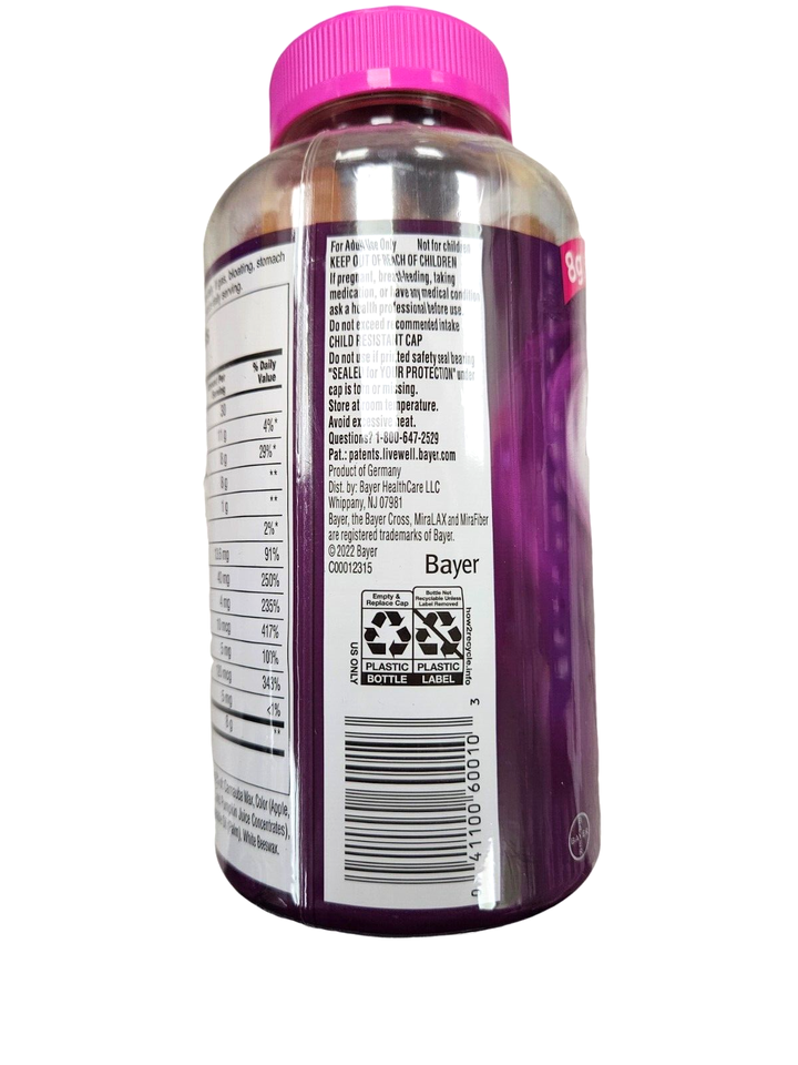 Miralax MiraFIBER Gummies Fruit Flavor 72ct __ | eBay