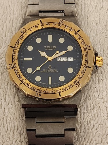 VINTAGE TELUX MEN'S AUTOMATIC WRIST WATCH - FRENCH MOVEMENT | eBay