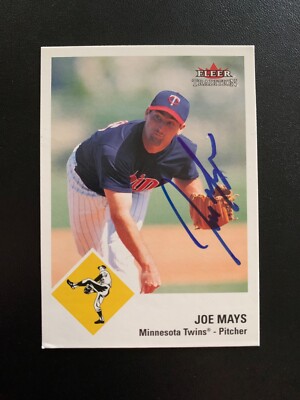 Joe Mays Signed 2003 Fleer Tradition #376 Card Minnesota Twins ...