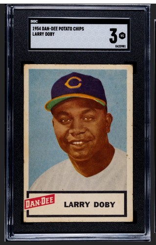 LARRY DOBY 1954 DAN DEE CHIPS SGC 3 ! *JUST GRADED ! *DEAD CENTERED ...