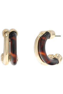Lauren Ralph Lauren Women's Tortoise Hoop Earrings Gold/Tortoise | eBay