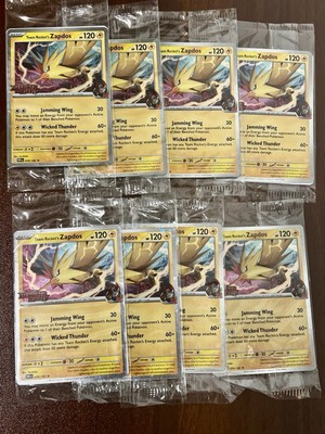 8X Team Rocket's Zapdos Destined Rivals Asia Stamped Promo 070/182 ...