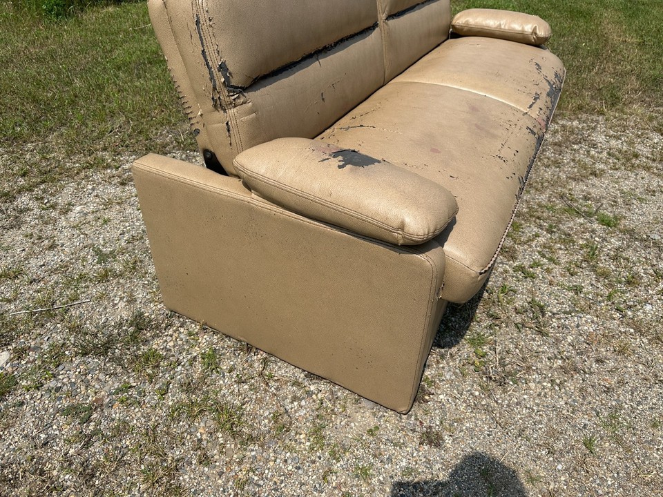 Flexsteel 73" Jack knife Sofa Bed Couch TAN RV Boat Motorhome jackknife ...