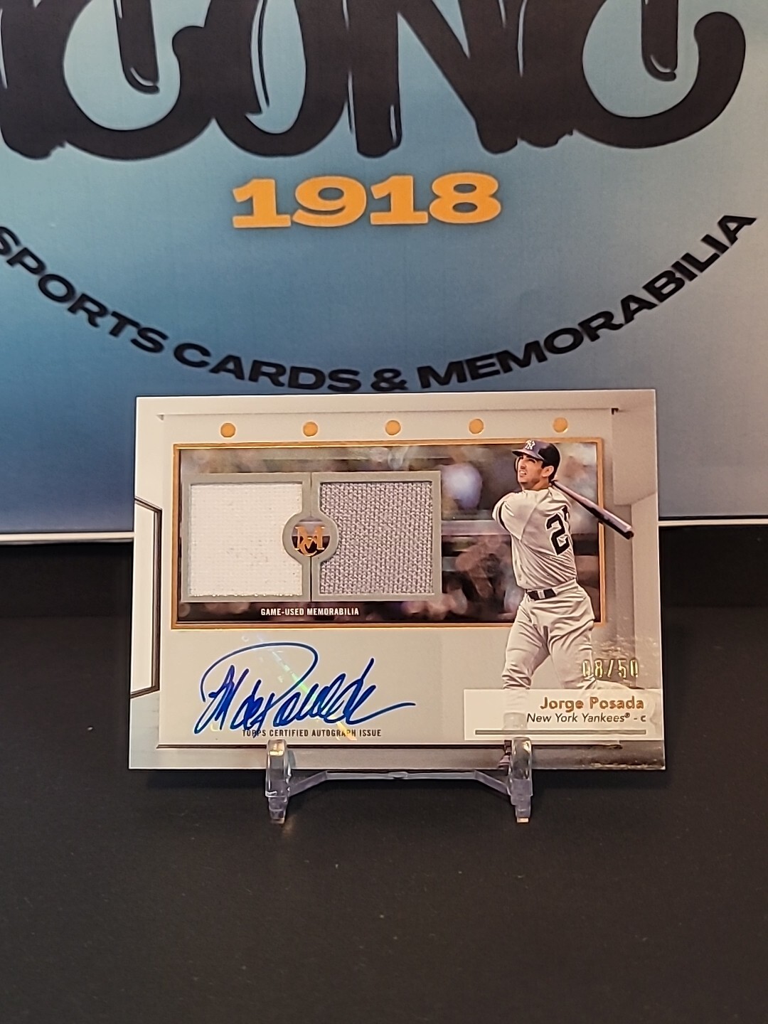 2024 Topps Museum Collection JORGE POSADA Signature Swatches Dual Relic ...