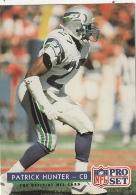 FREE SHIPPING-MINT-1992 Pro Set Patrick Hunter #327 SEAHAWKS PLUS BONUS ...