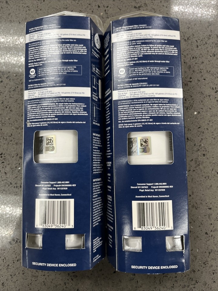 EveryDrop Whirlpool Maytag KitchenAid Refrigerator Ice Water Filter ...