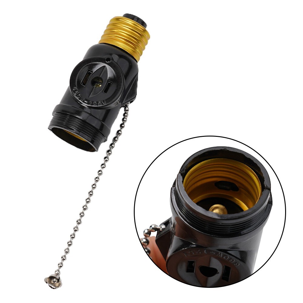 User friendly Black E26 LED Light Bulb Socket Plug Adapter with Switch ...