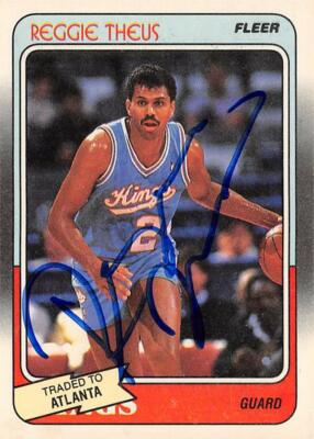 Reggie Theus autographed Basketball Card (Sacramento Kings) 1988 Fleer ...