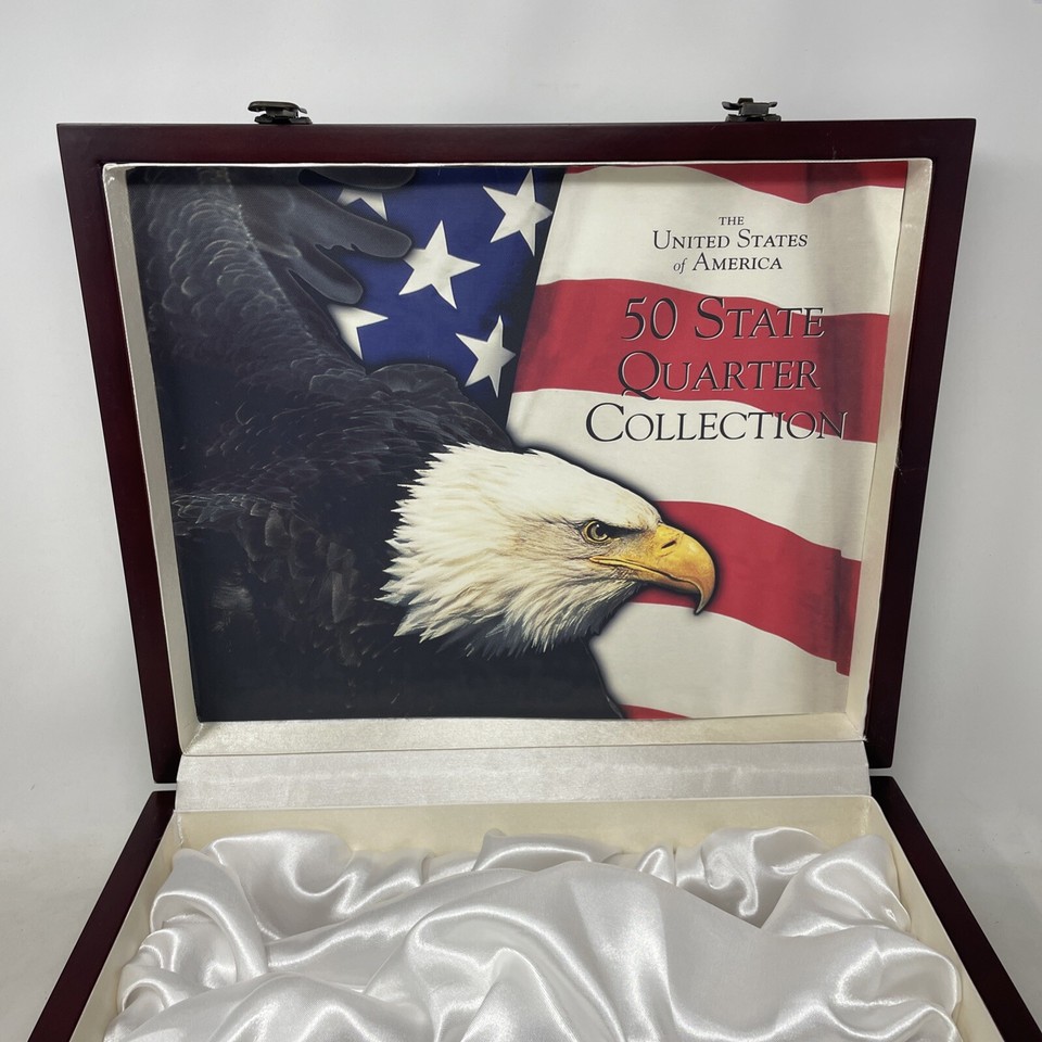 World Reserve Monetary Exchange 50 State Quarter Collection Wooden ...