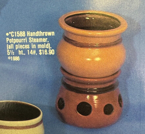VINTAGE CERAMICHROME CERAMIC MOLD #C-1558 HANDTHROWN POTPOURRI STEAMER ...