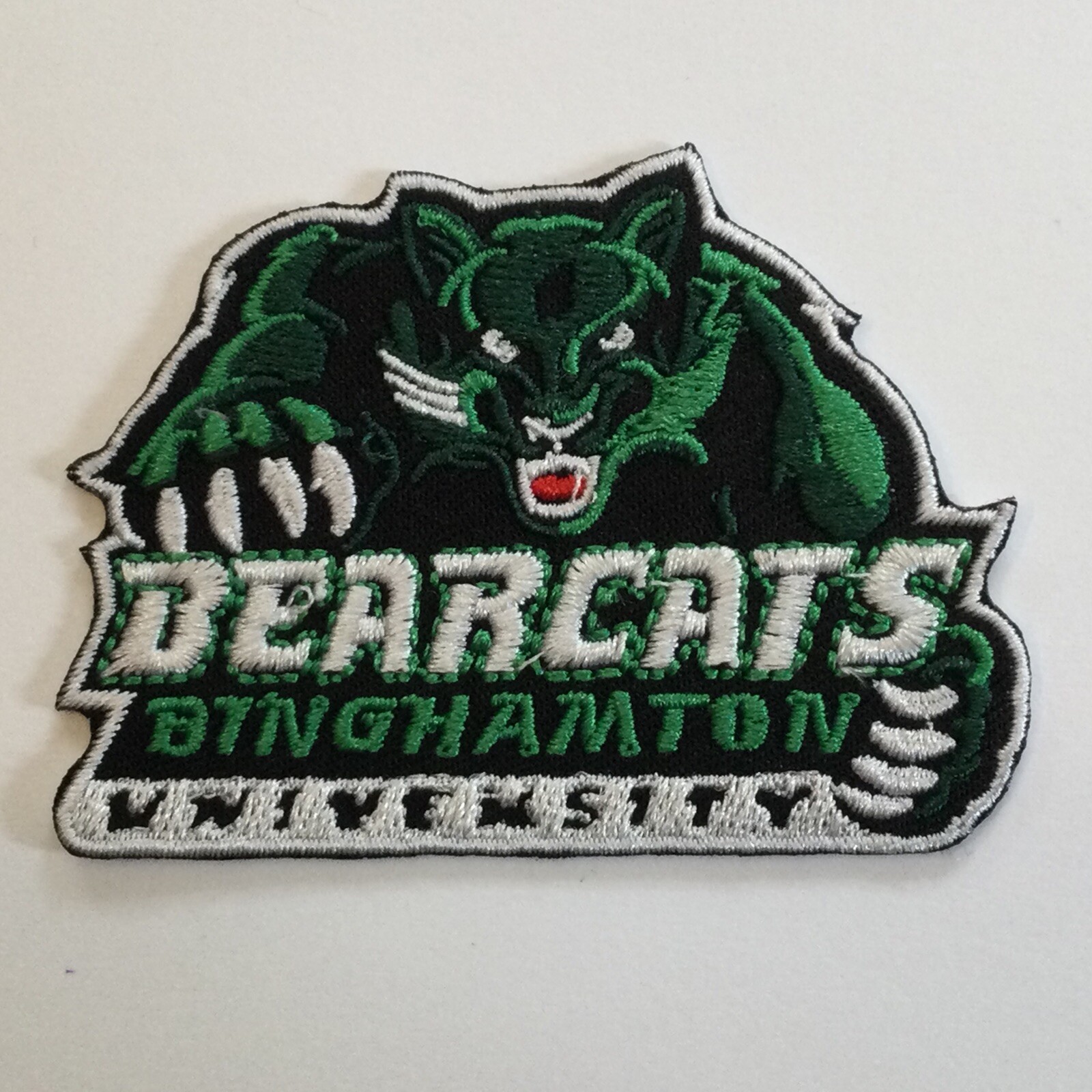 UNIVERSITY BINGHAMTON BEARCATS VINTAGE EMBROIDERED IRON ON PATCH 3" x 3 ...