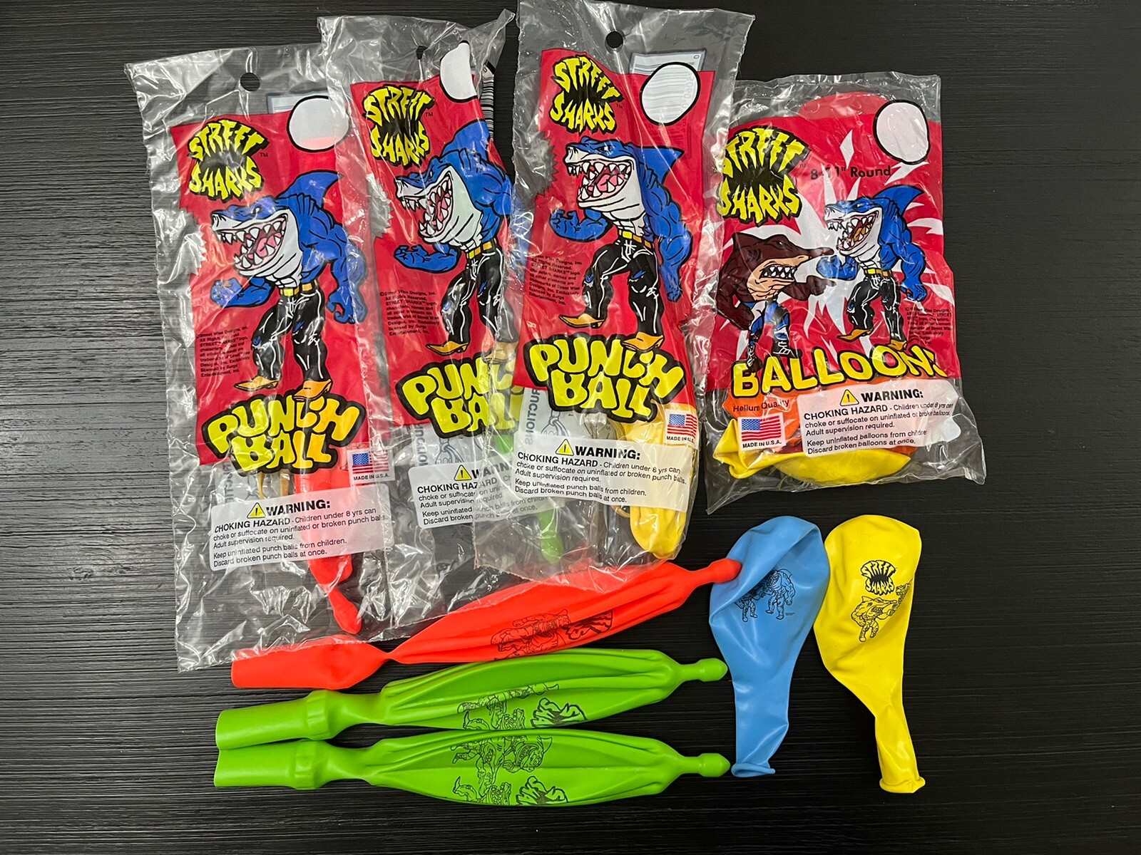 Vintage Street Sharks Balloons And Punchballs Lot By Streetwise Designs ...