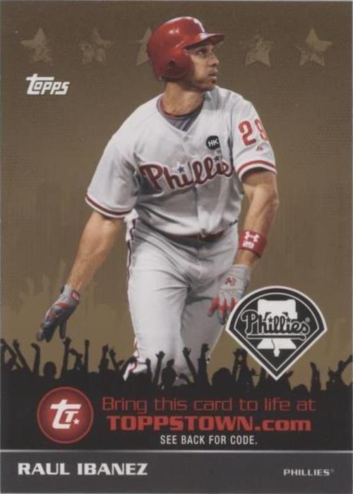 2009 Topps - Toppstown Redemption Code Cards Raul Ibanez #TTT65 Gold ...