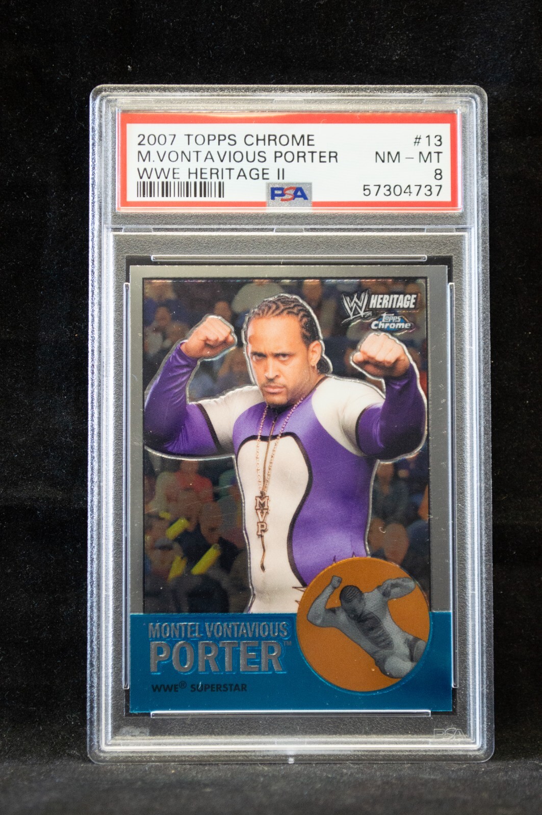 2007 Topps Chrome Montel Vontavious Porter #13 PSA 8 WWE Heritage II ...