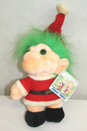 Vintage 1992 Trolio trolls Santa troll 9" doll Cloth Body/Head great ...