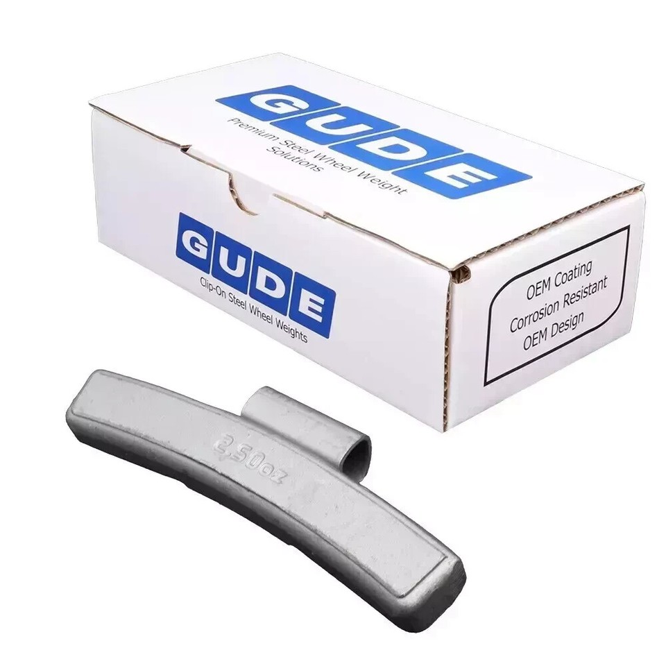 GUDE Tire Wheel Balancing Weights AW Type Coated Steel Clip On 25 pc (0 ...