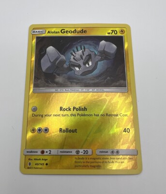 Pokémon - Alolan Geodude - 40/145 - Common - Reverse Holo - Sun & Moon ...