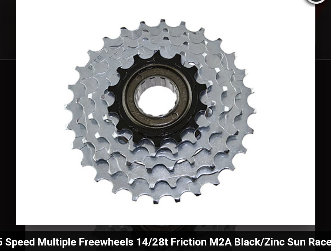 NEW 6 SPEED CASSETTE 14/28T , BLACK/ZINC,SUN RACE MULTI SPEED BICYCLES ...