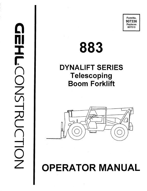 Gehl Dynalift 1083 Operator Manual - nexusfasr
