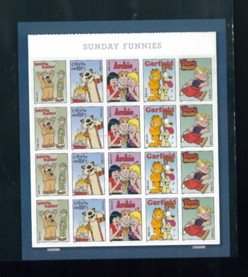 United States 44¢ Sunday Funnies Cartoons Postage Stamp #4467-71 MNH ...