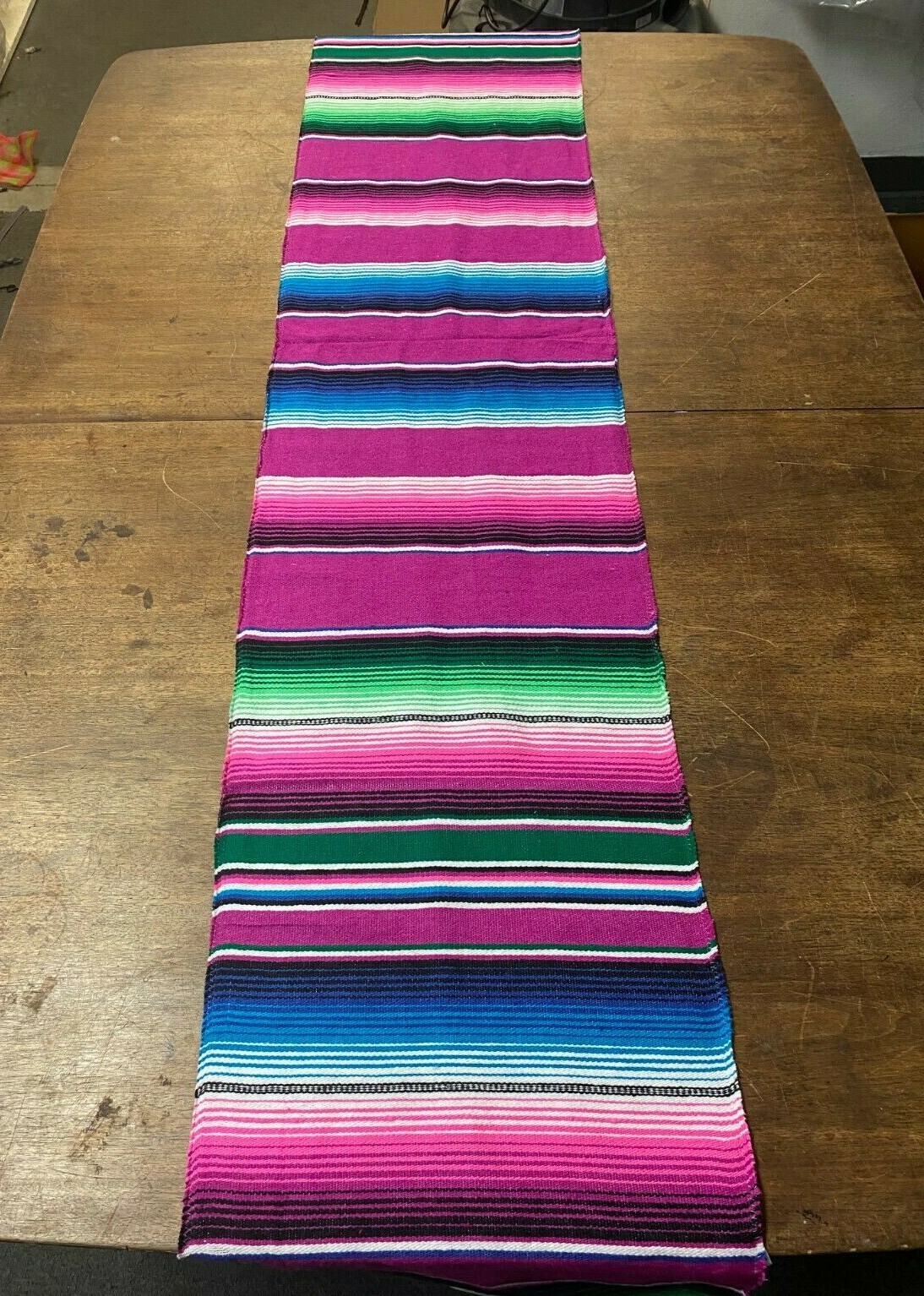Mexican Sarape Table Runner 81"X14" 1st quality XLARGE ,Saltillo ...