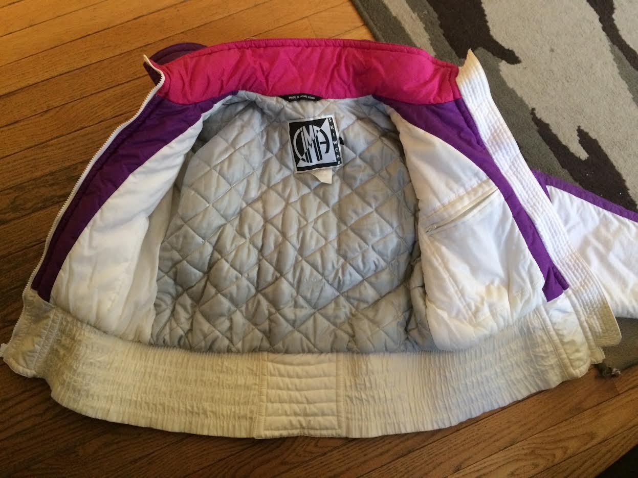 CIMA skiwear womens ski jacket white magenta pink and… - Gem