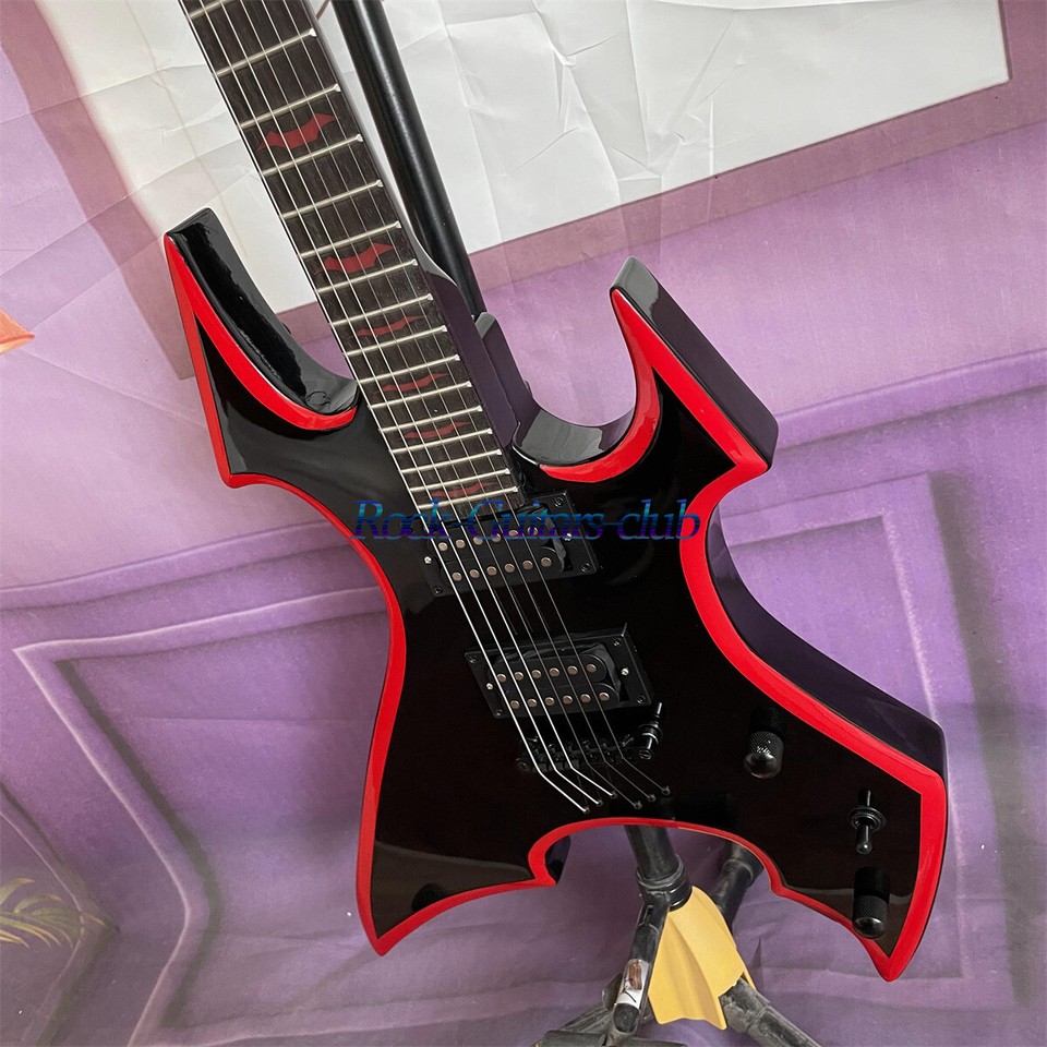 Black BC Rich Warbeast Electric Guitar 6 String Strings Through Body HH ...